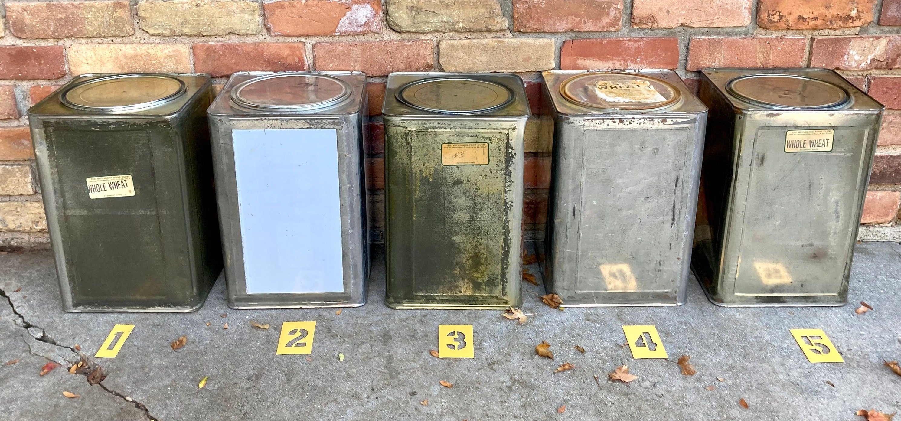 Multiple Large Metal Storage Cans Steel Lidded Rectangle - Etsy