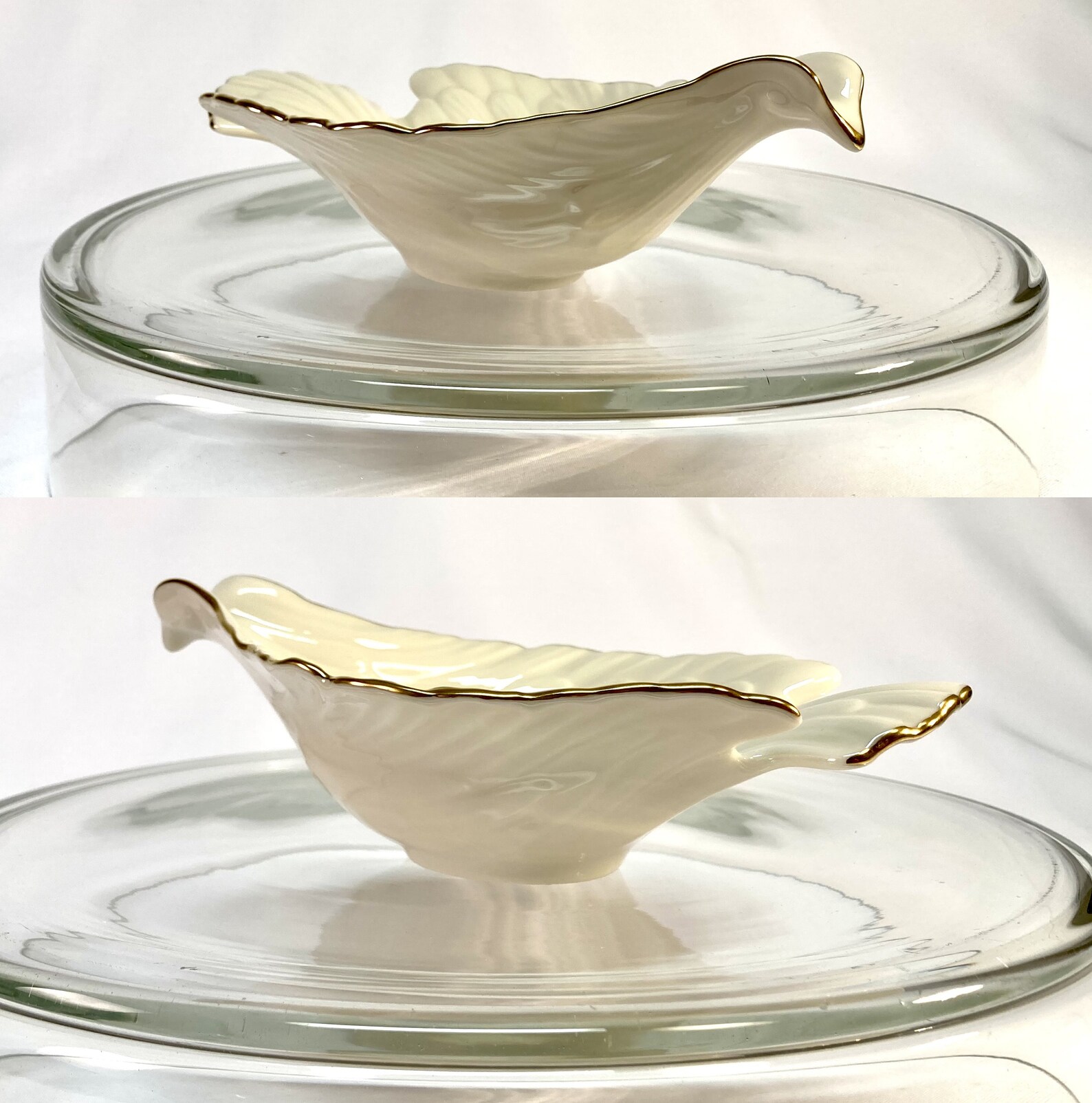 1980s Lenox Ivory/24k Gold Dove Shape Porcelain Bowl/dish W/ - Etsy