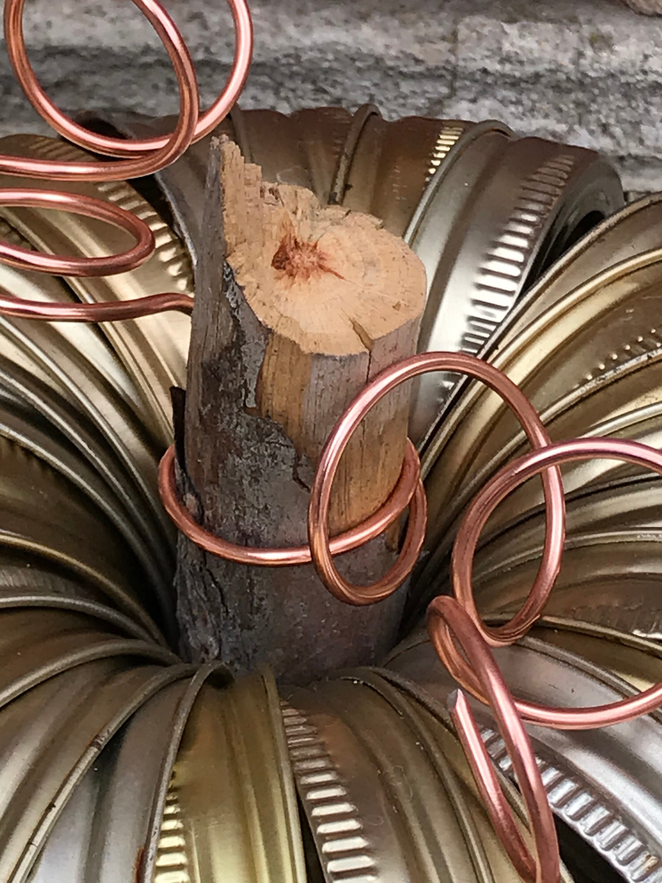 Rustic Canning Ring Pumpkin Upcycled Home Décor Shabby | Etsy