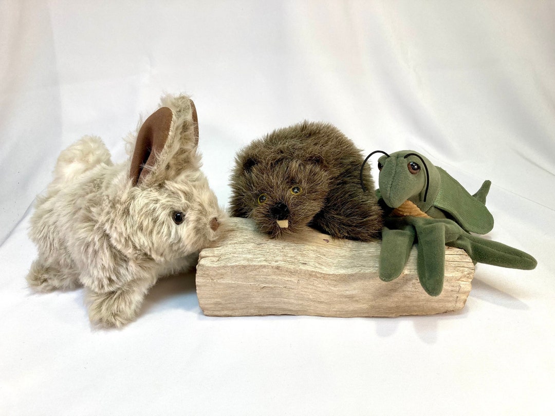 Vintage Folkmanis Furry Folk / Folk Tails Full Body Hand Puppets Set of ...