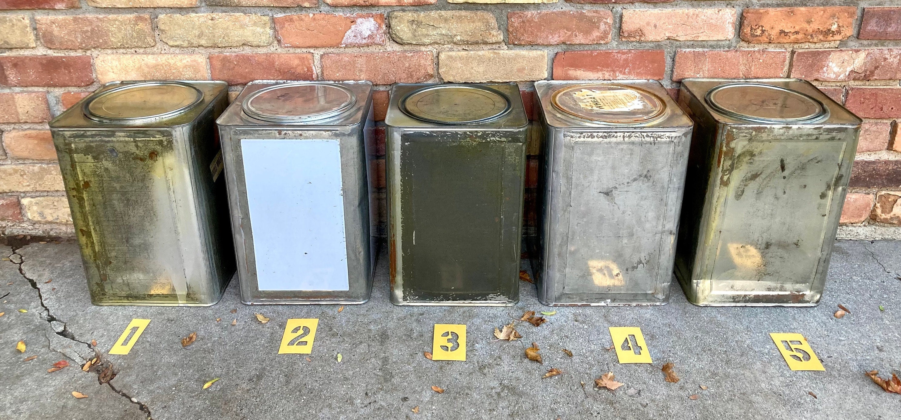 Multiple Large Metal Storage Cans Steel Lidded Rectangle - Etsy
