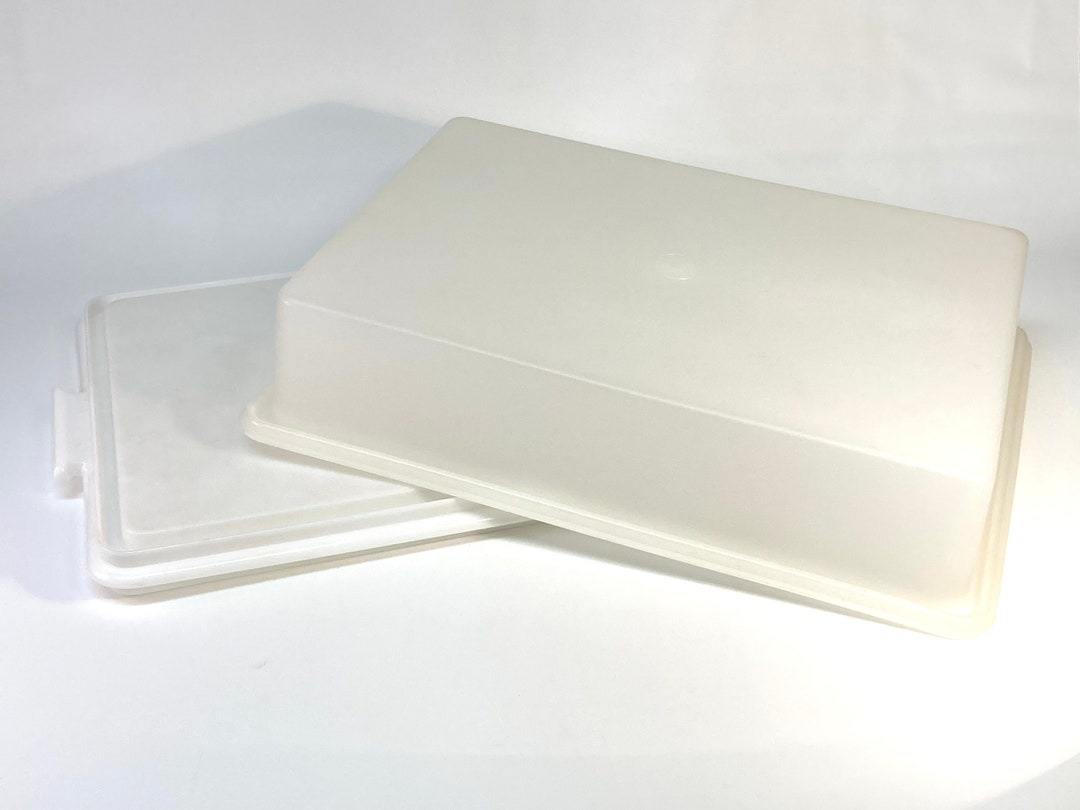 1970s Tupperware Fresh N Fancy Sheet Cake Taker | Rectangle White ...
