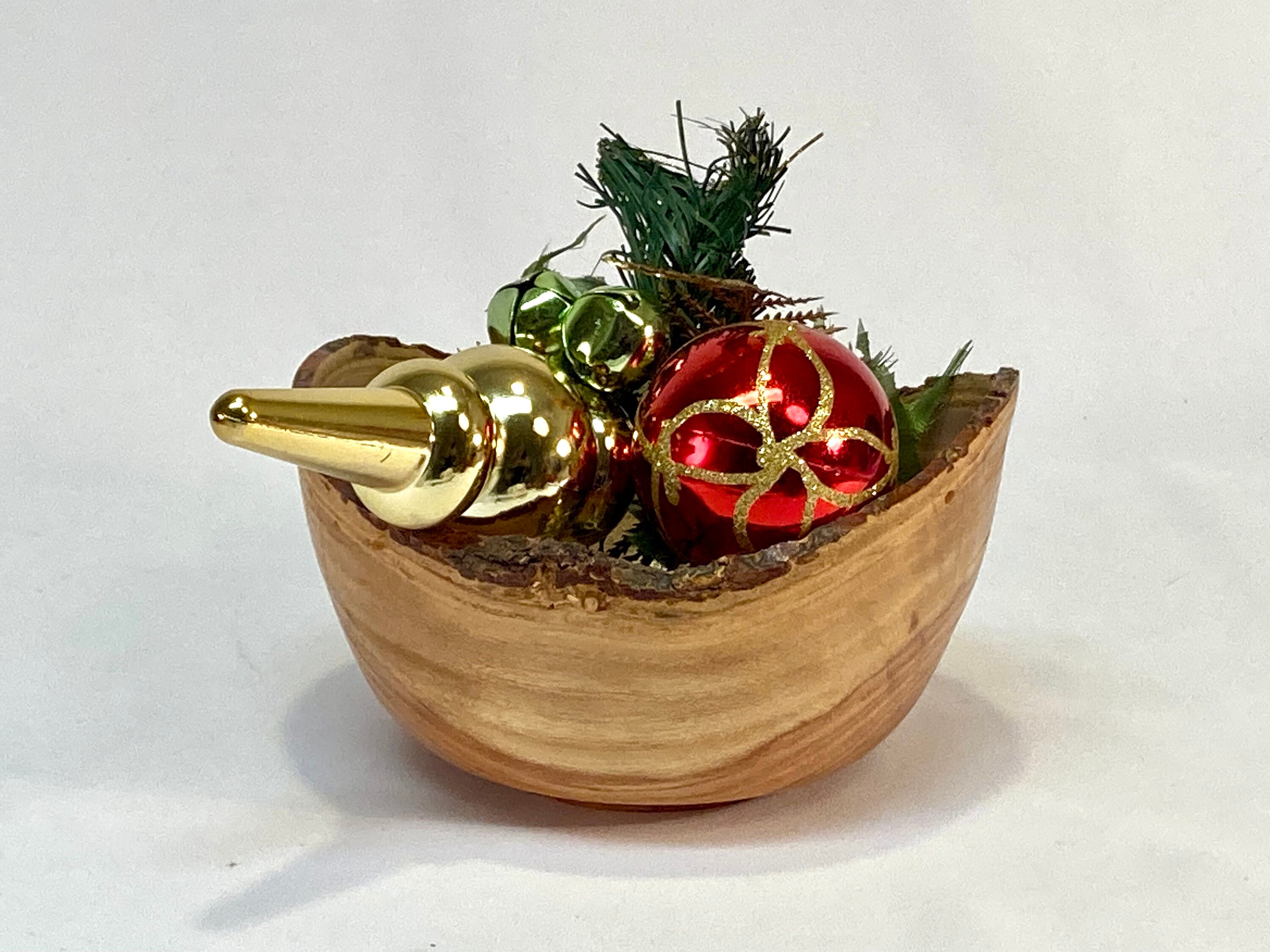 Jingle Bell/ornament Holly & Pine Floral Pick | Metallic Red/green/gold ...