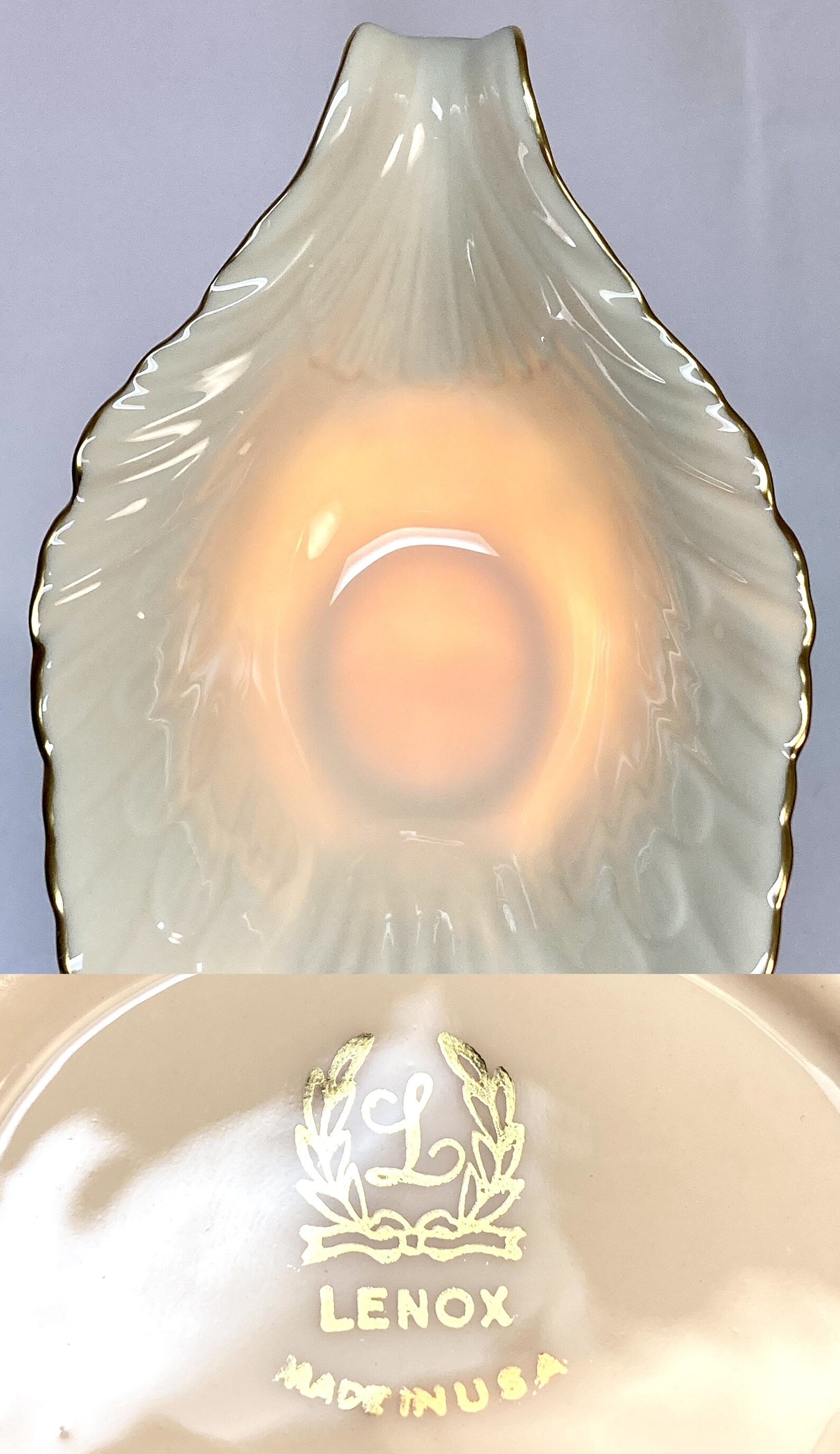 1980s Lenox Ivory/24k Gold Dove Shape Porcelain Bowl/dish W/ - Etsy