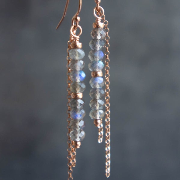 Crystal Chain Earrings - Etsy