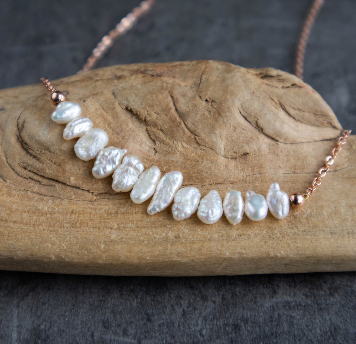 Collar de perlas de agua dulce collar de perlas reales | Etsy