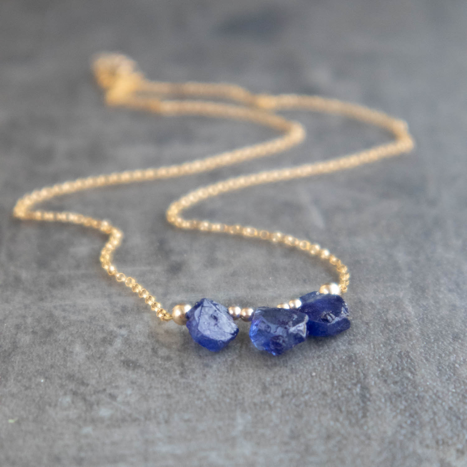 Raw Sapphire Necklace Raw Sapphire Pendant Raw Gemstone | Etsy