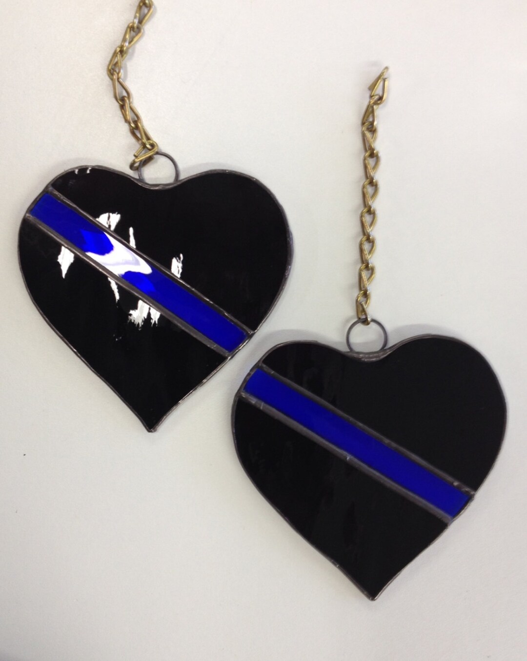 Thin Blue Line Heart, Police Support, - Etsy