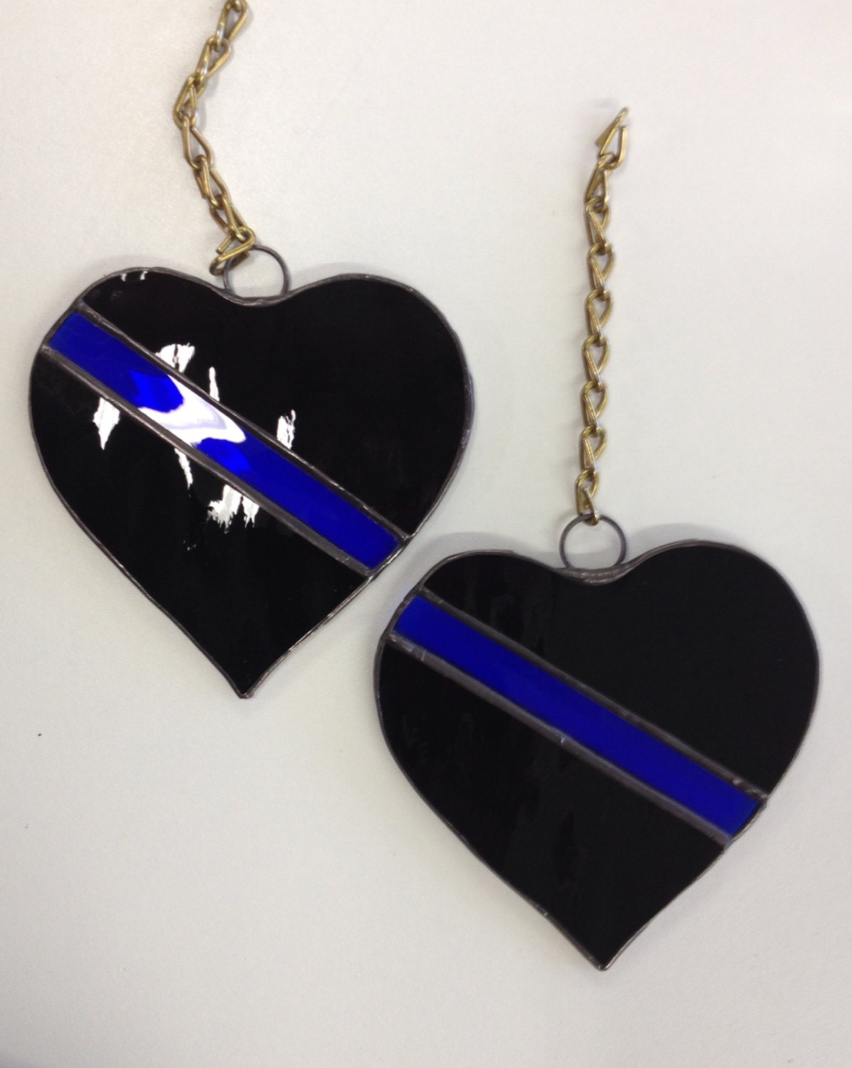 Thin Blue Line Heart Police Support - Etsy