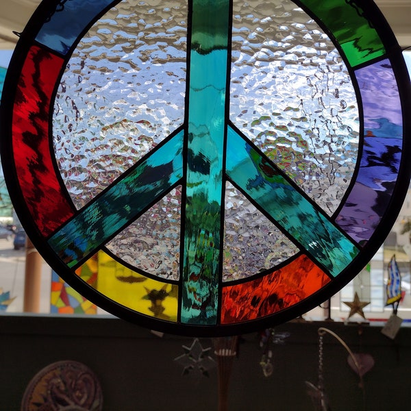 Peace Sign Stained Glass - Etsy