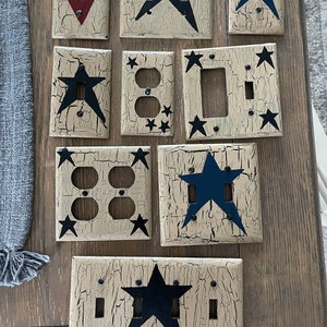 Primitive Switch Plate Covers Rustic Barn Star - Etsy