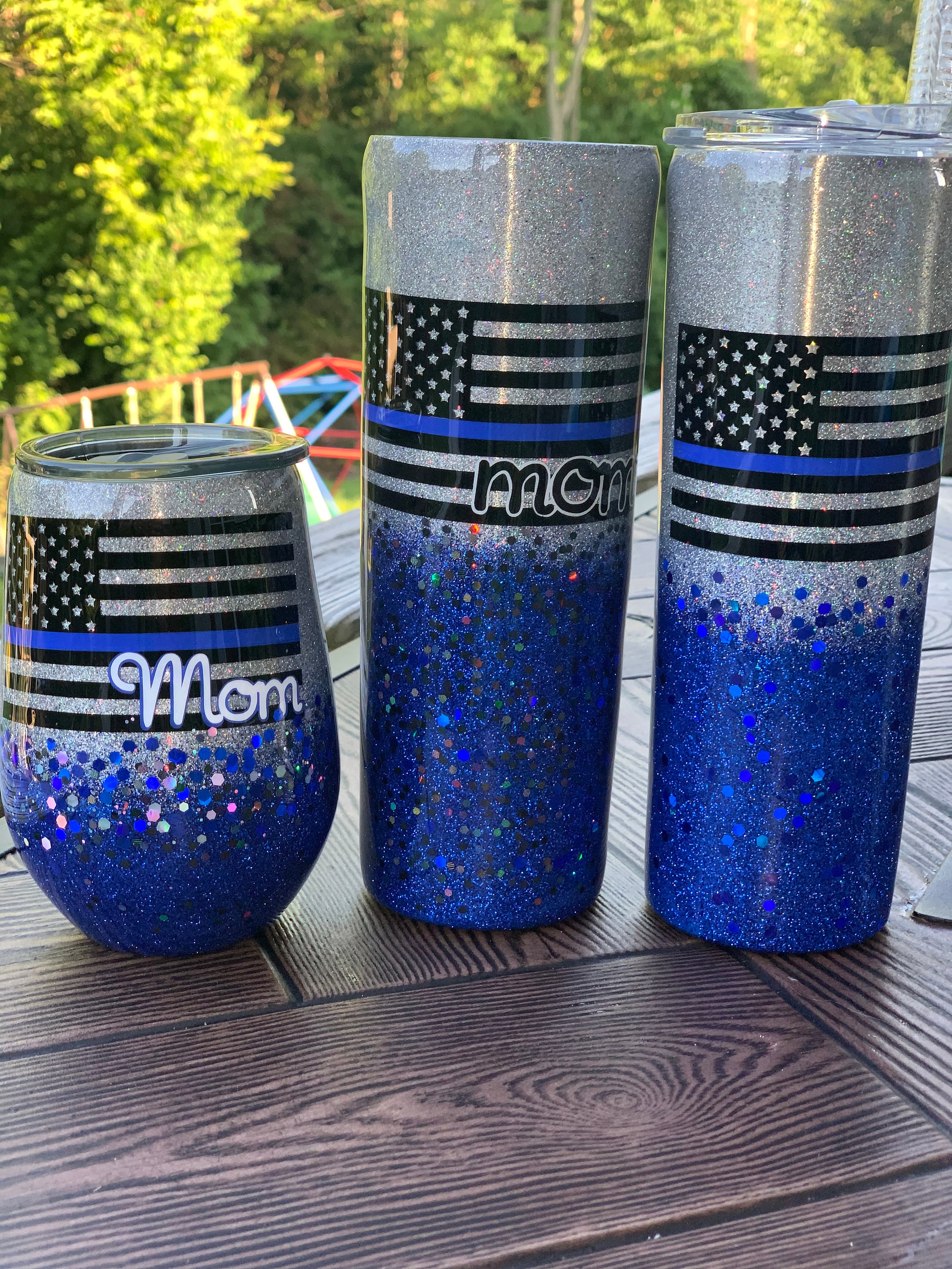 Police Cup Glitter Tumbler Wine Police Officer - Etsy