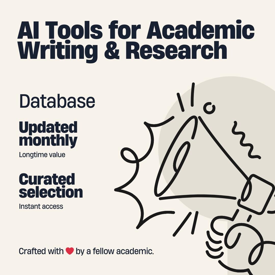 Monthly Updated and Curated AI Tool List for Academic Writing ...