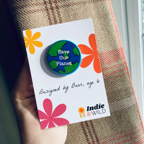 Save Our Planet Earth Badge - Etsy UK
