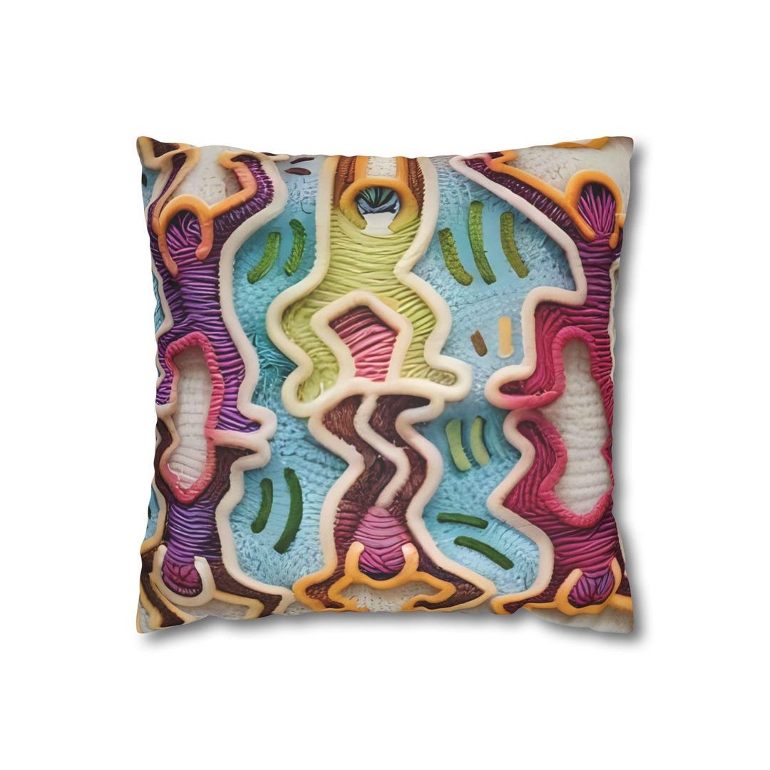 XL Suede Pillow Cover , Keith Haring , Faux Suede , Artwork , Art , Pop ...