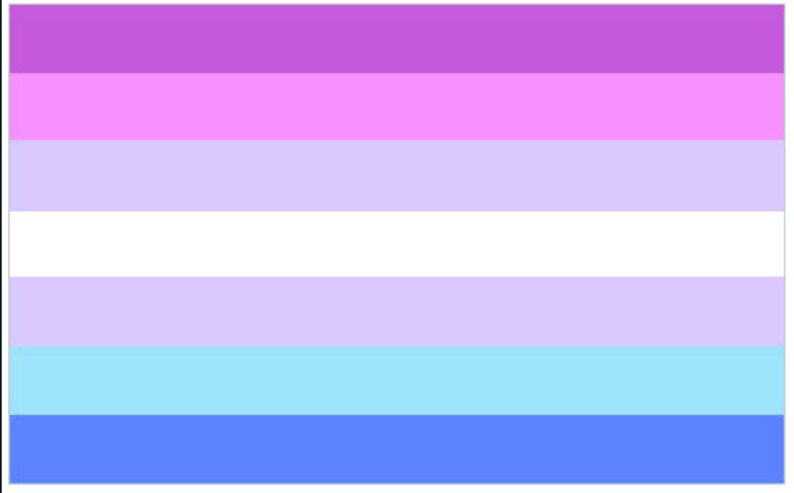 Bigender 7 Stripe Pride Flag Hand-sewn Bi-gender Flag Custom | Etsy