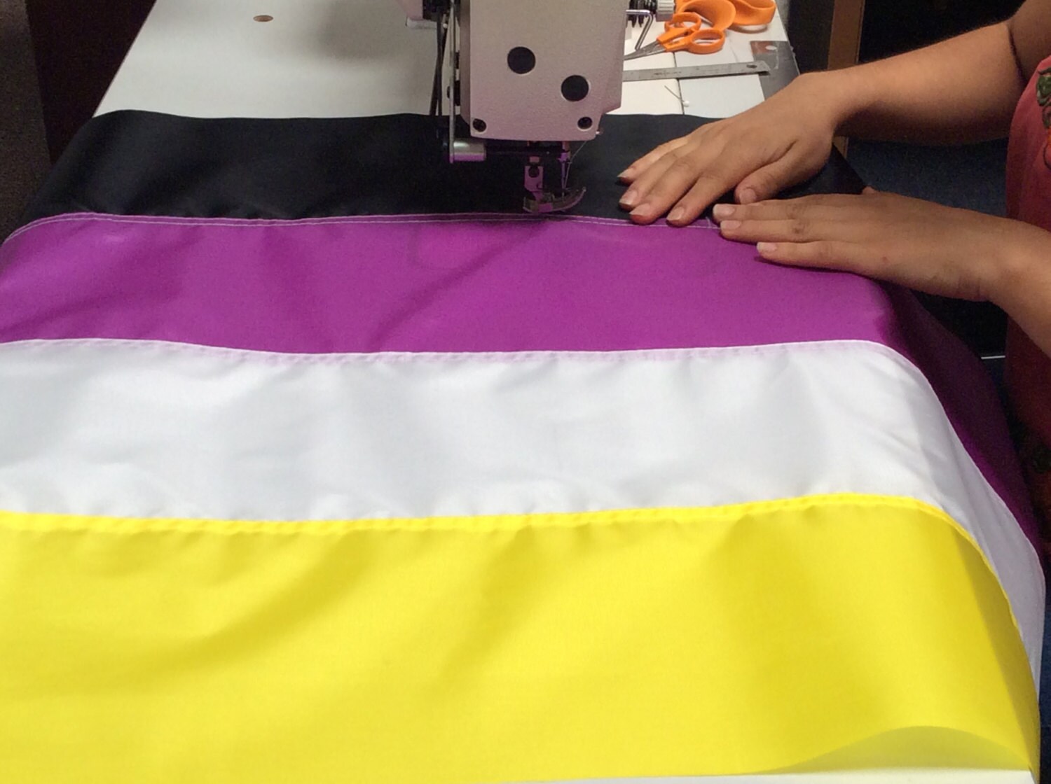 Non-binary Pride Flag Hand Sewn Nonbinary Flag Custom Sizes - Etsy
