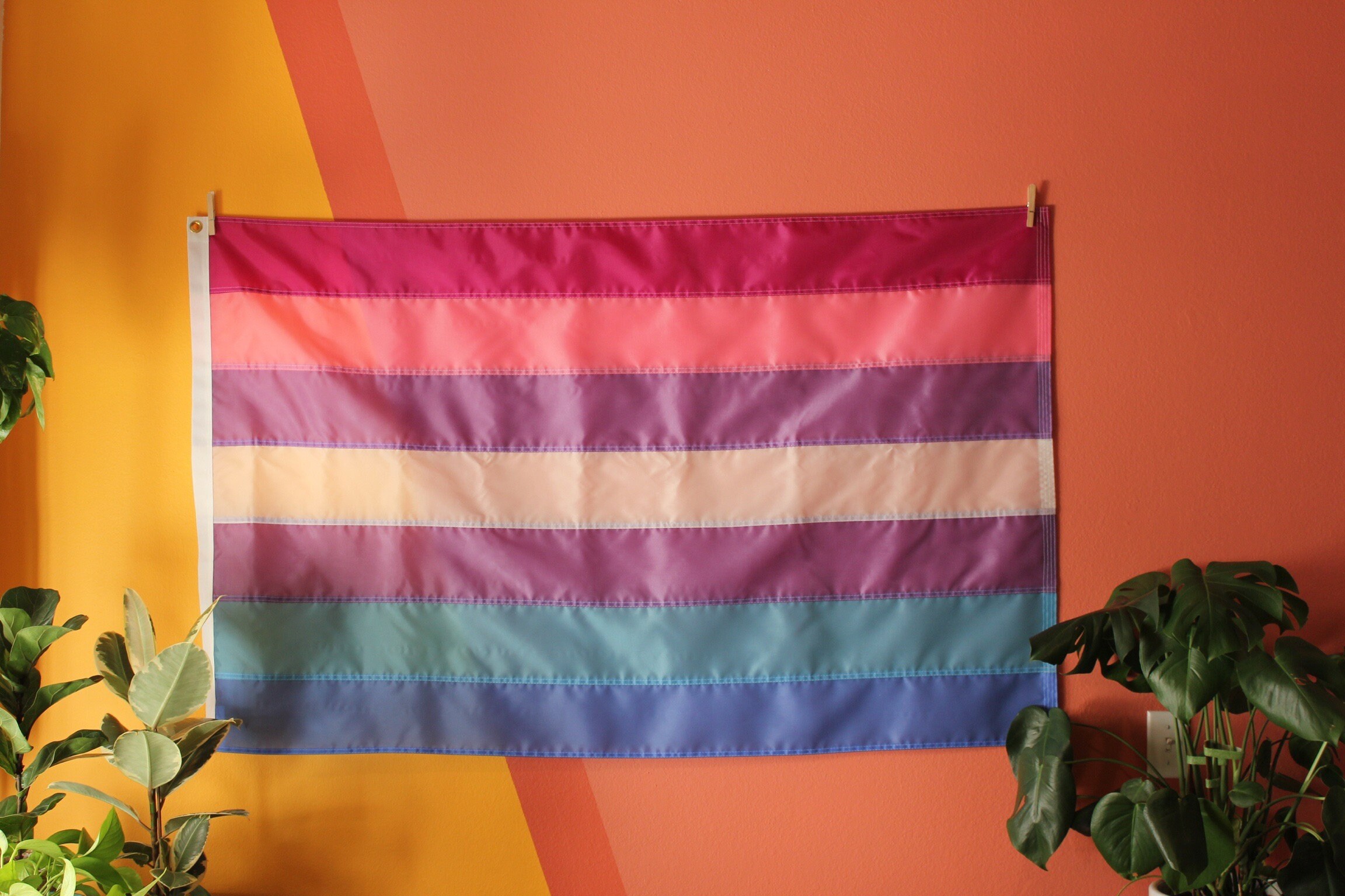 Bigender 7 Stripe Pride Flag Hand-sewn Bi-gender Flag Custom | Etsy