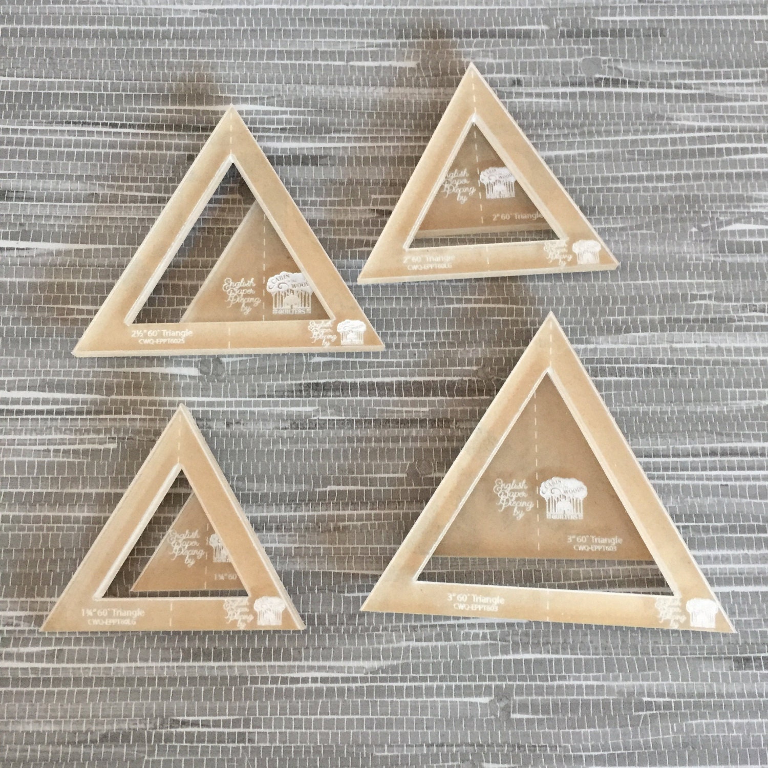 60 Degree Triangle LARGE SET English Paper Piecing - Etsy
