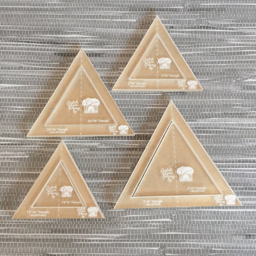 60 Degree Triangle - LARGE SET - English Paper Piecing Templates - Etsy