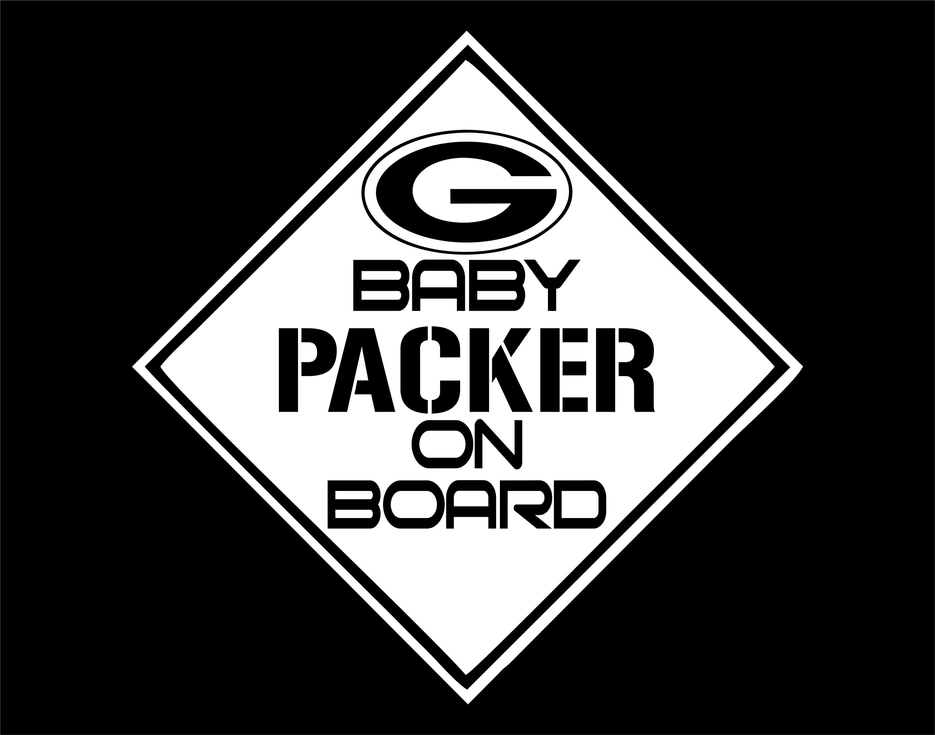Baby Packer on Board- Decal for Cars-window Decal | White | 5.75" Inch ...