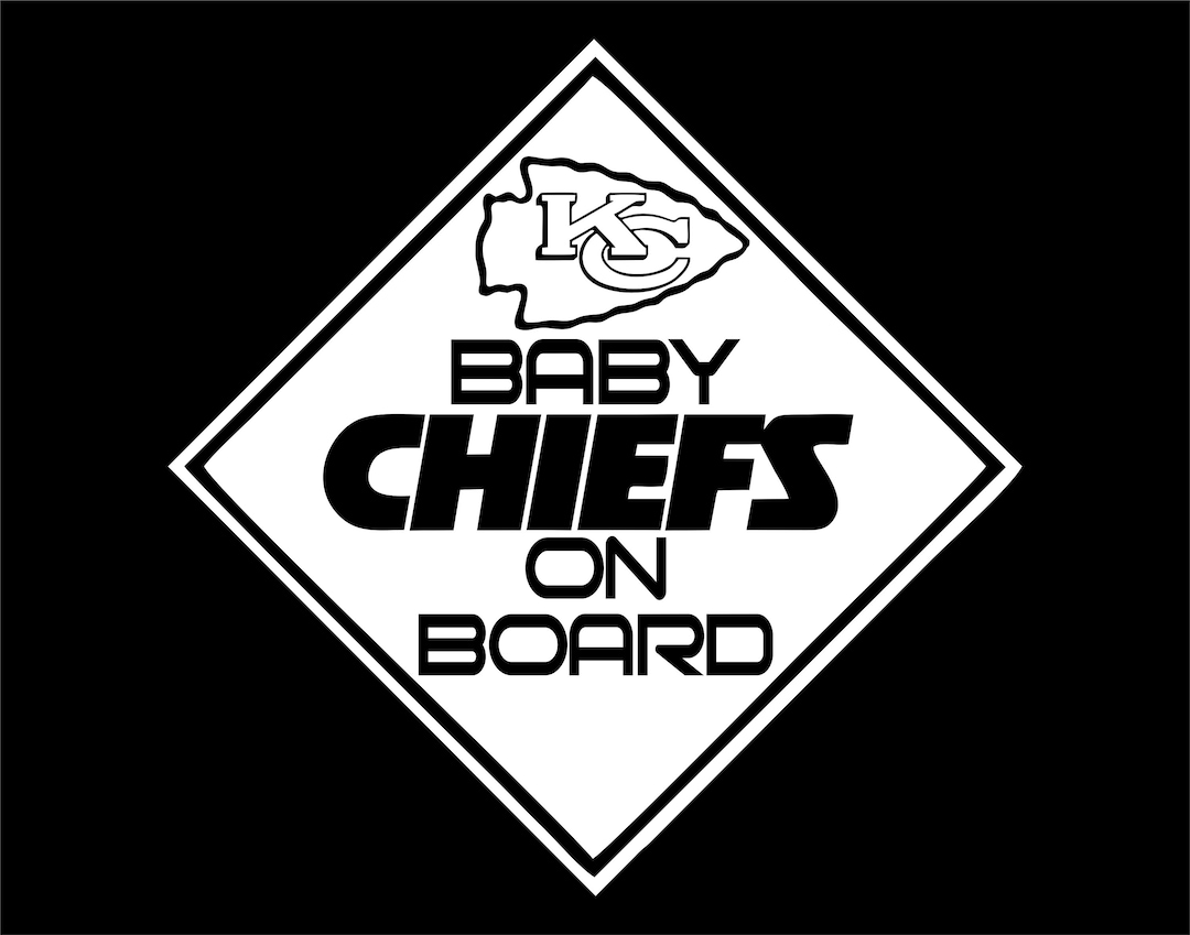 Baby Chiefs on Board- Decal for Cars-window Decal | White | 5.75" Inch ...