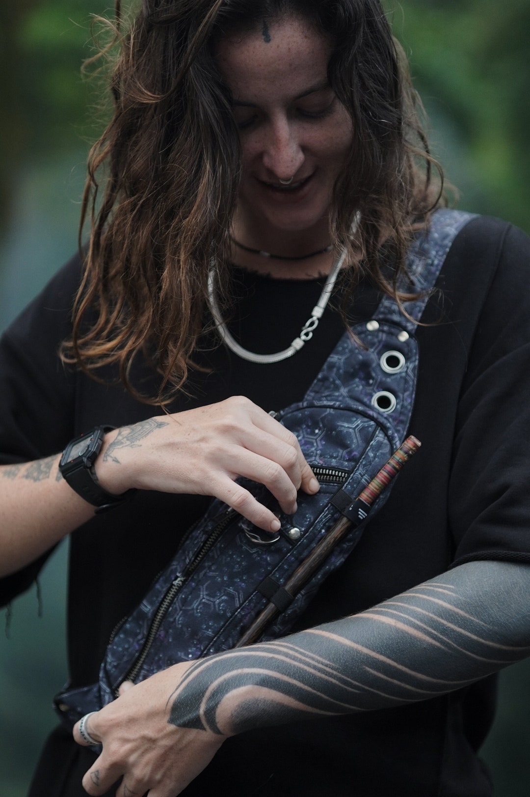 Unisex Crossbody Bag Everyday Sling Bag Punk Fashion Bag Psywear ...