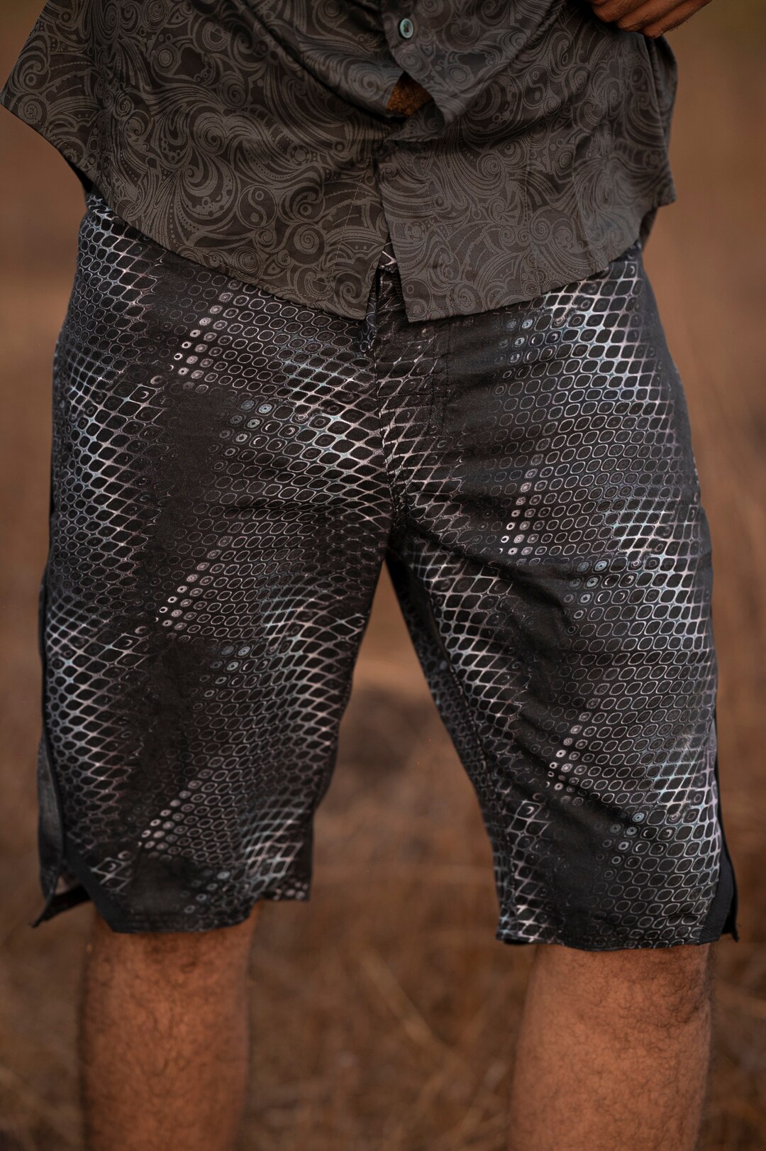 Python Vortex Men's Cotton Fabric Swim Shorts Digital Printed Summer ...