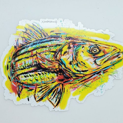 Striped Bass Sticker - Etsy