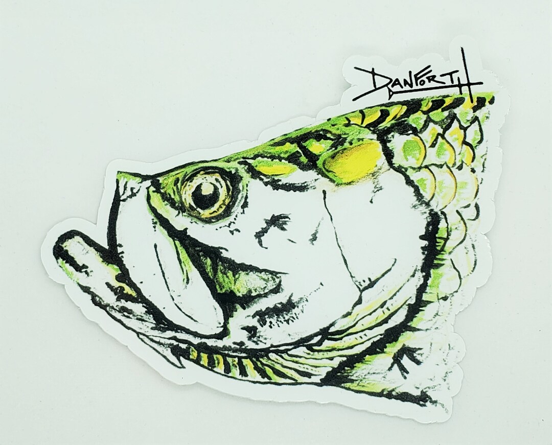 Tarpon Head - Sticker - Etsy