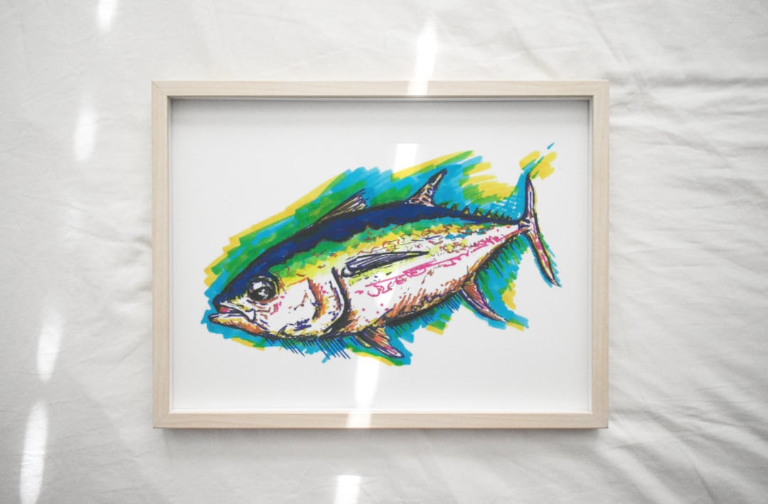 MARKER TUNA - Paper Print - Etsy