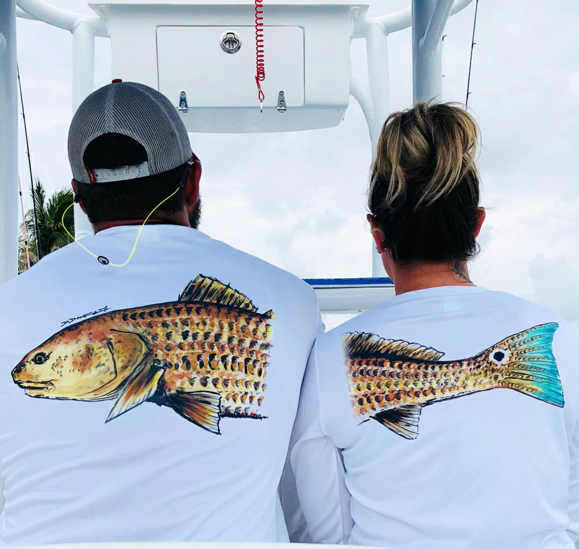 His and Her Performance Redfish Fishing Shirts - Etsy