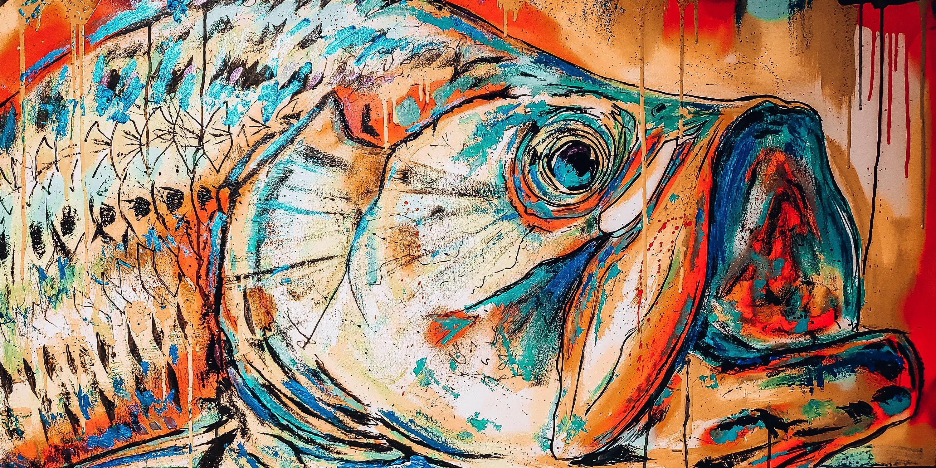 Tarpon Drip on Canvas - Etsy
