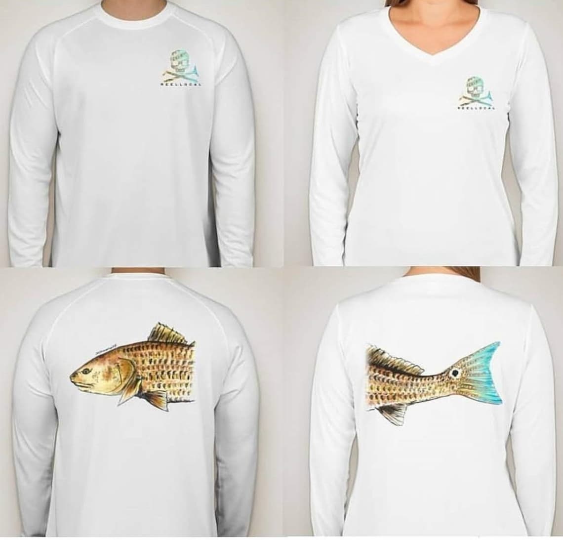His and Her Performance Redfish Fishing Shirts - Etsy