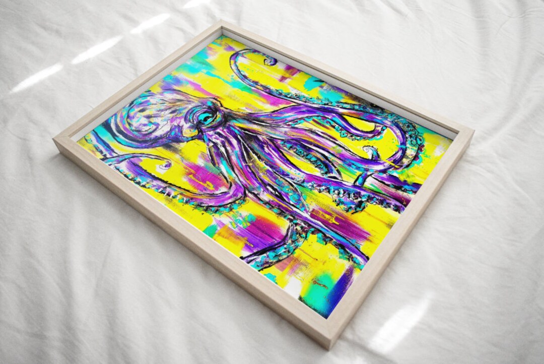 LIME OCTO Paper Print - Etsy