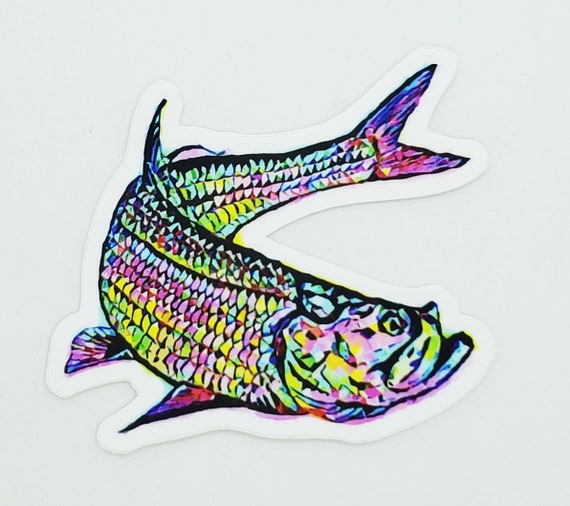 Rainbow Tarpon Sticker - Etsy
