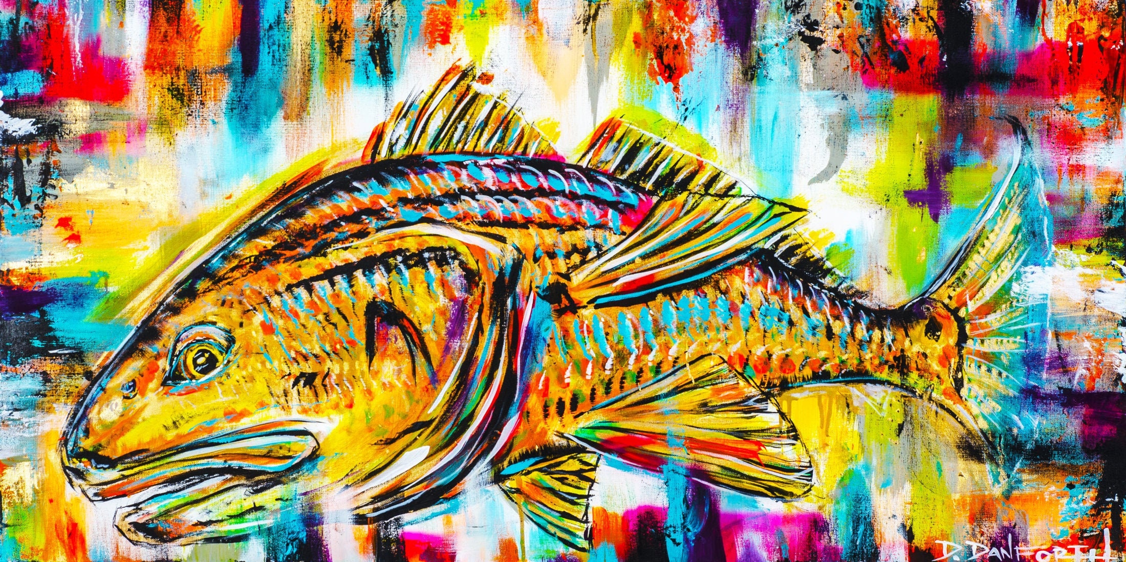 Redfish on Canvas - Etsy