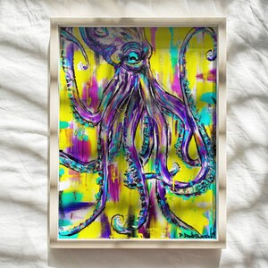 LIME OCTO Paper Print - Etsy