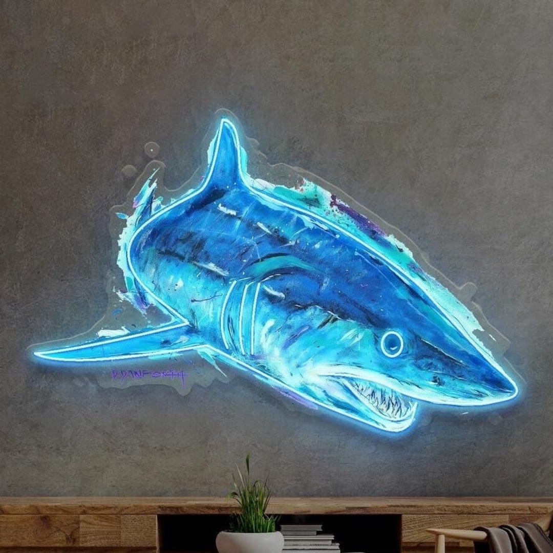 Neon Sign - Danforth Mako Shark Led - Etsy