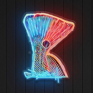 Neon Sign - Danforth REDFISH TAIL Led - Etsy