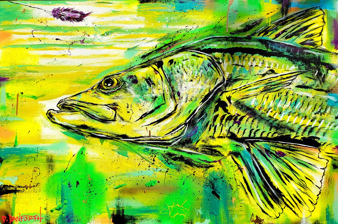 Snook 24x36 Canvas Art Print - Etsy
