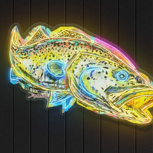 Neon Sign - Danforth SPECKLED TROUT Led - Etsy