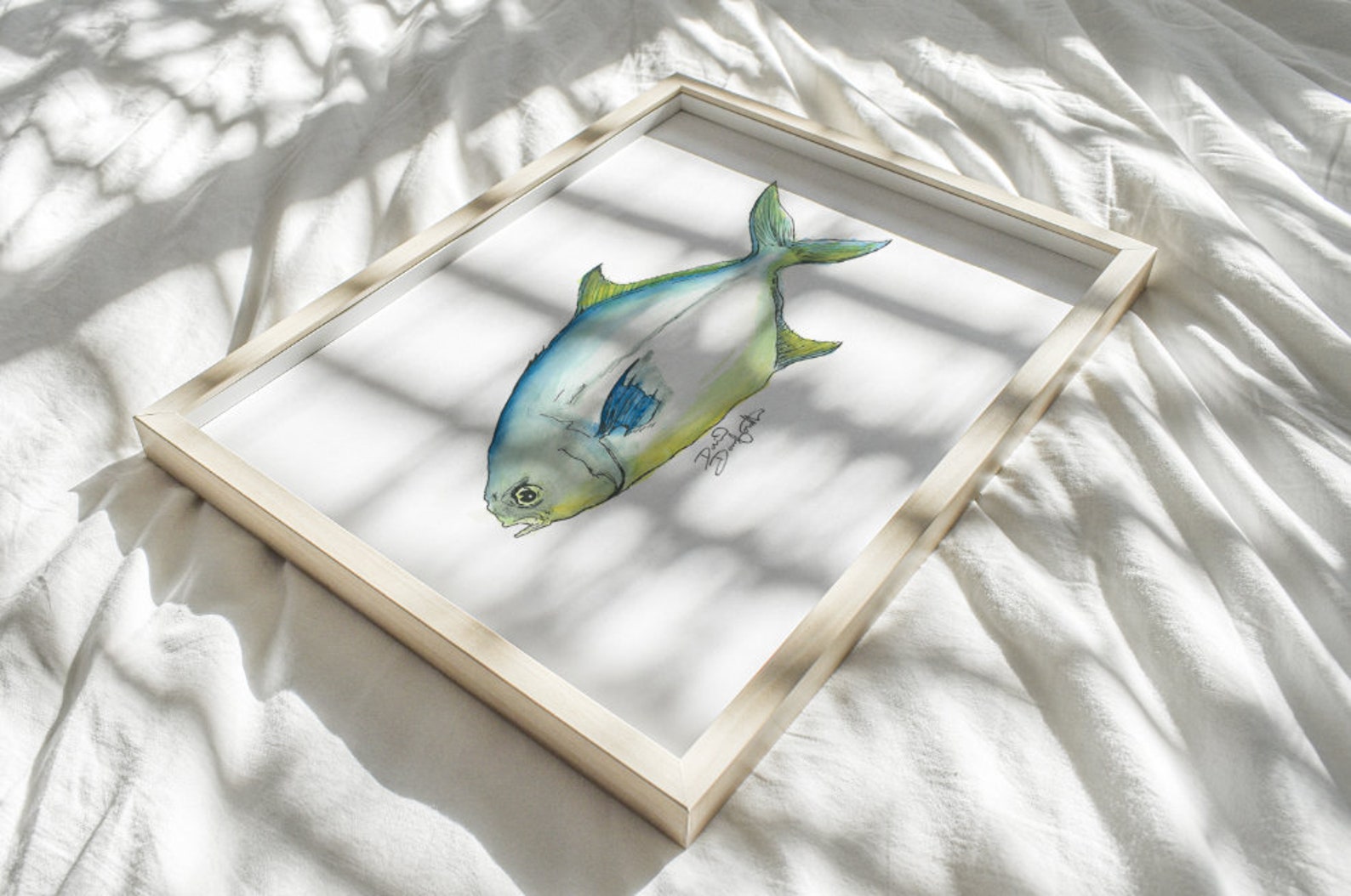 POMPANO WATERCOLOR - Paper Print - Etsy