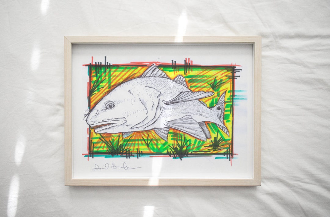 RASTA REDFISH - Paper Print - Etsy