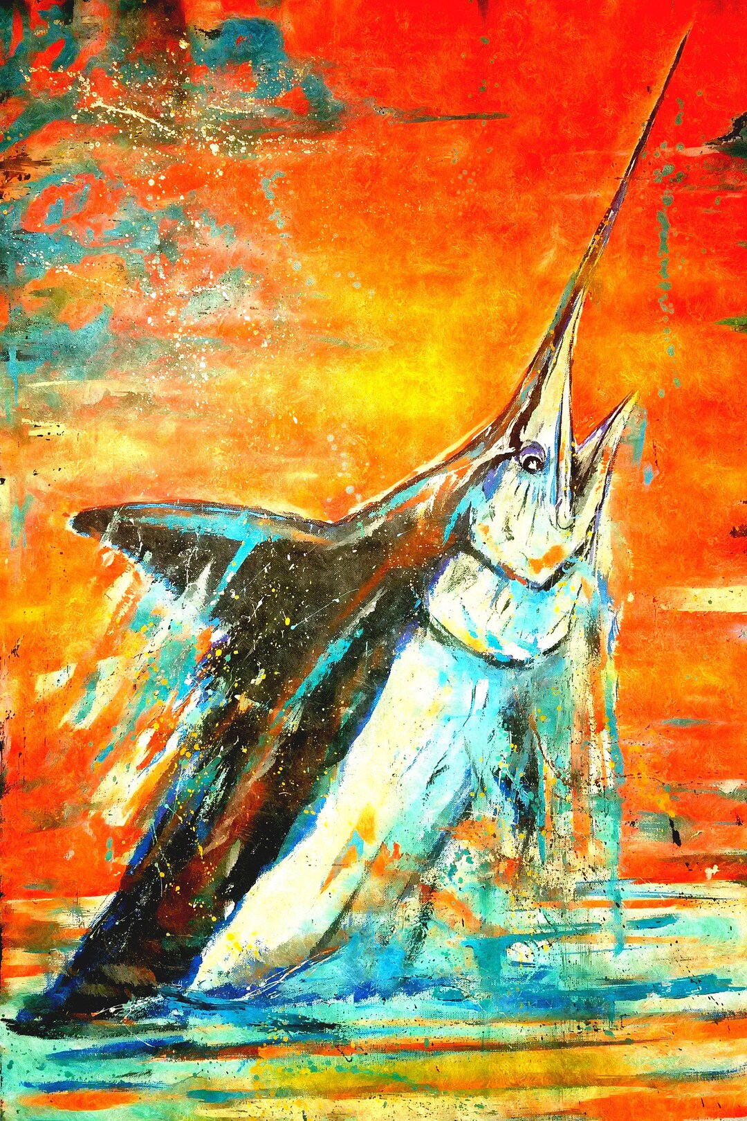 Marlin - on Canvas - Etsy