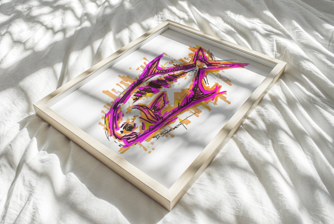 NEON PERMIT Paper Print - Etsy