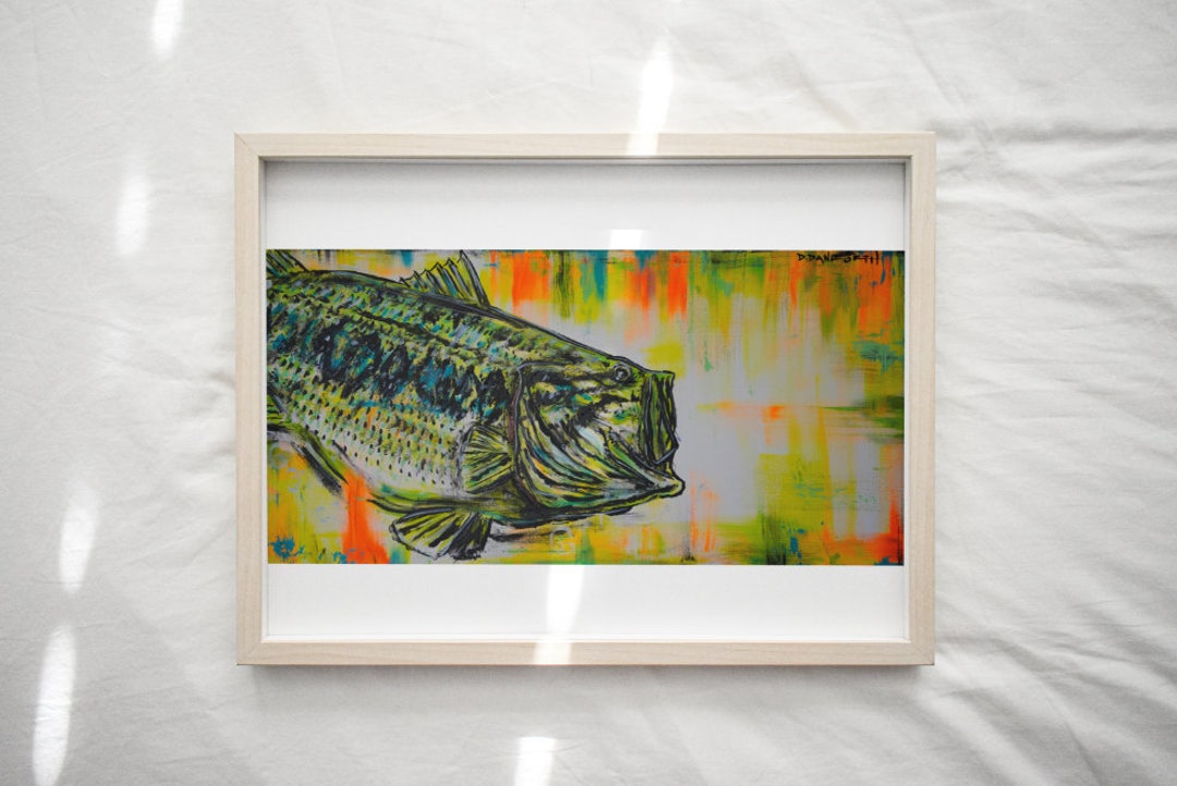LARGEMOUTH BASS - Paper Print - Etsy