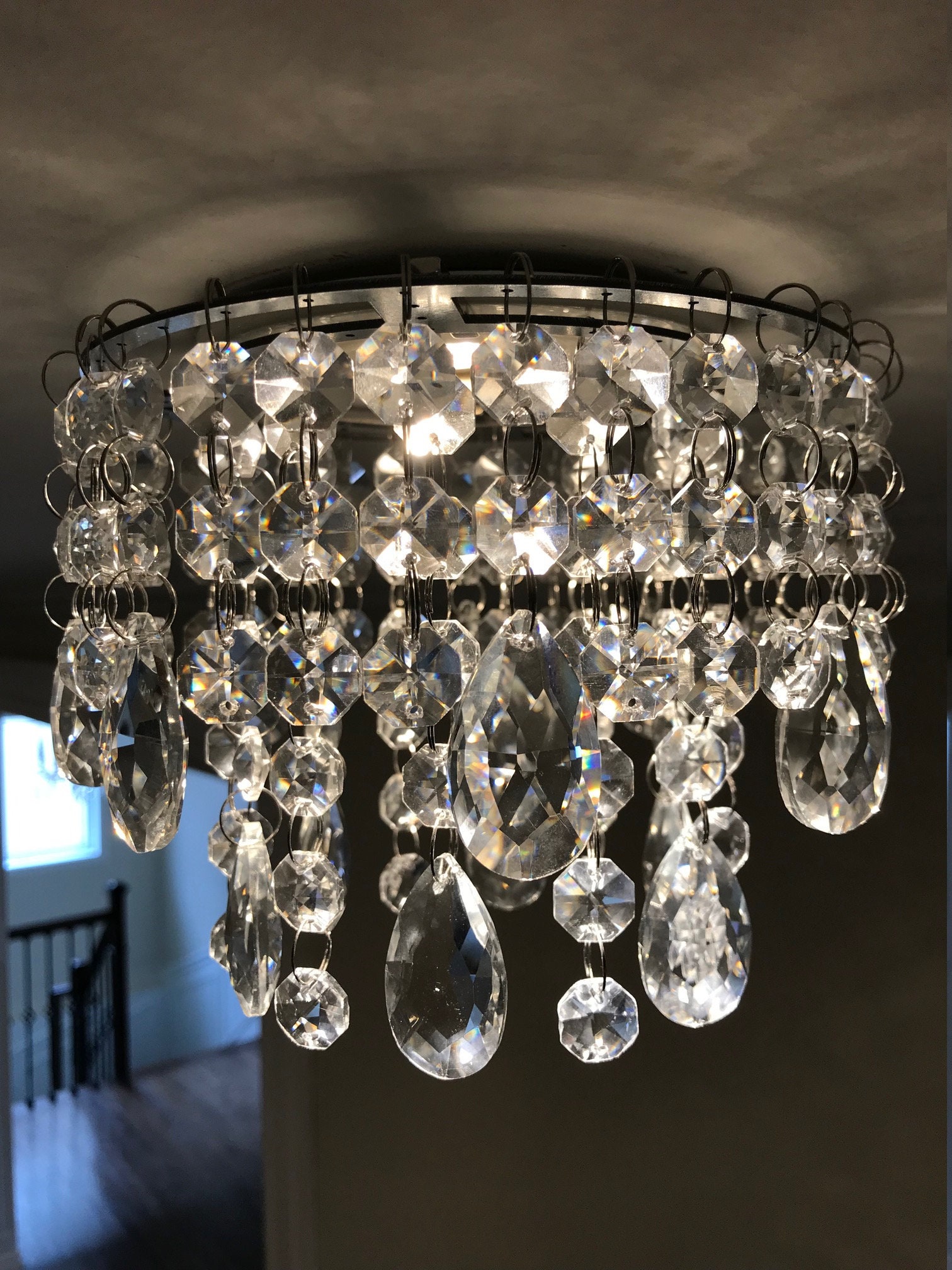 Luxe Crystal Pendant for Recessed Light AVA Design With Magnet for Mini ...