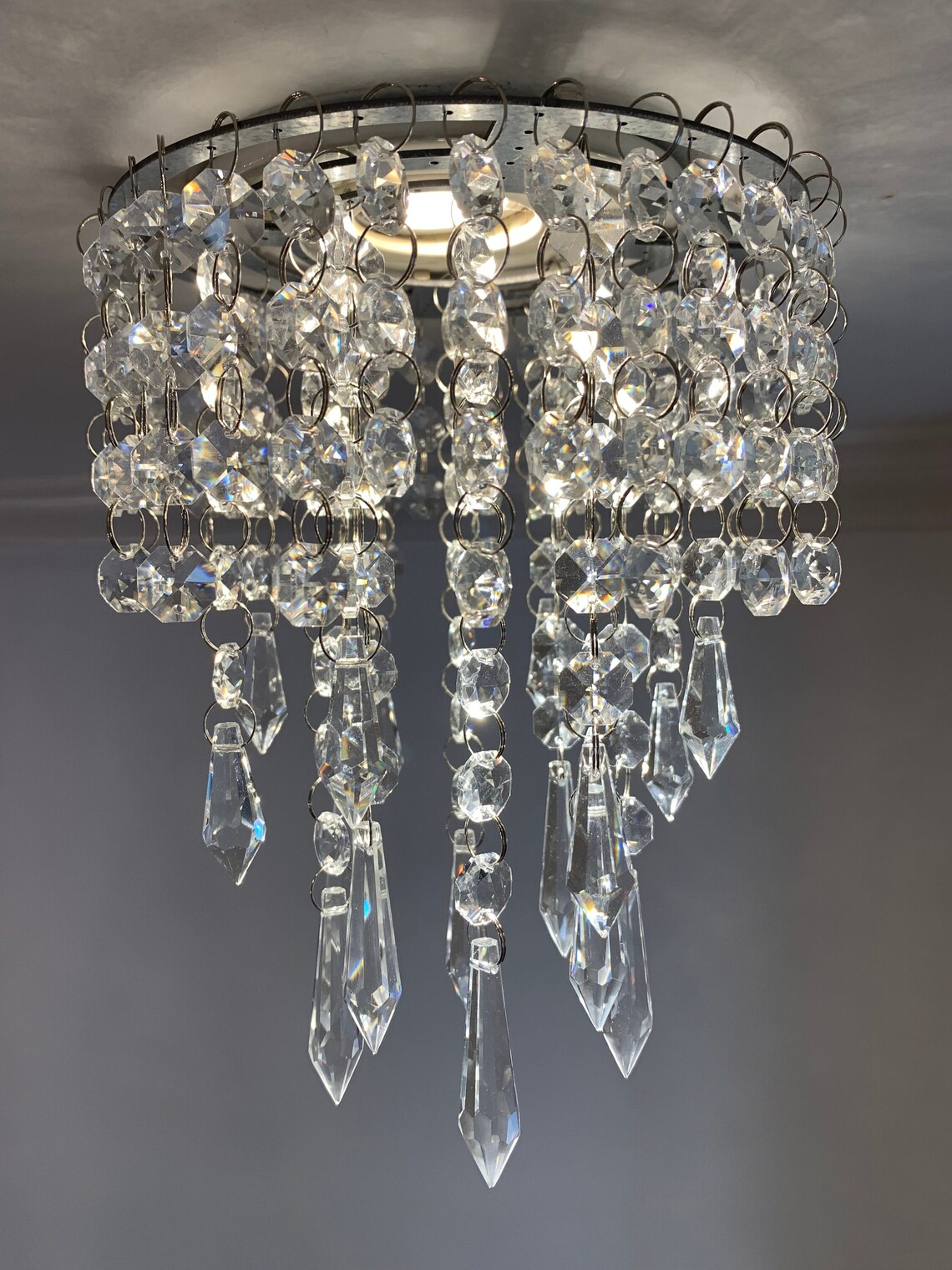 Luxe Crystal Mini Chandelier With Magnets for Recessed Lights CHANTAL ...