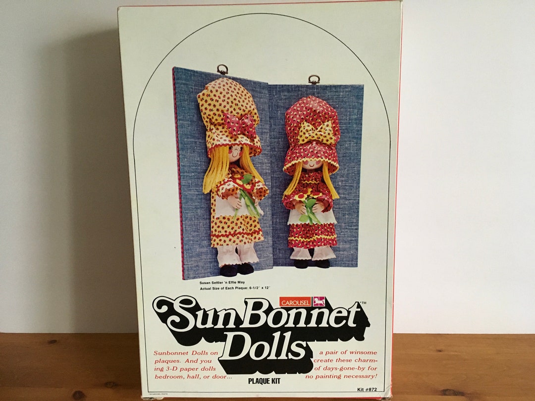 NOS Sun Bonnet Dolls Wall Plaque Kit: Carousel Craft Co. - Etsy